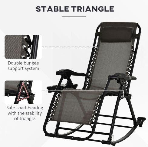 Zero Gravity Rocker Chair | Reclining Lounger with Headrest | GetActive ...