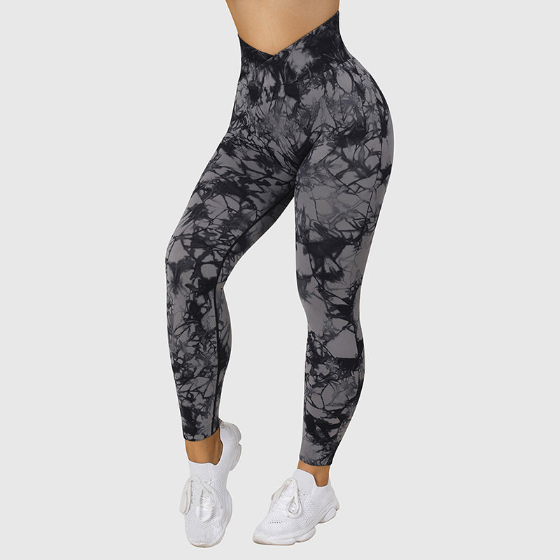Tie Dye Seamless Leggings for Women | Push Up High Waist Yoga Pants ...