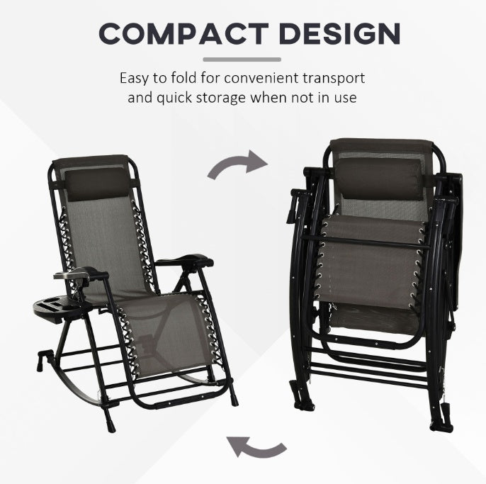 Zero Gravity Rocker Chair | Reclining Lounger with Headrest | GetActive ...
